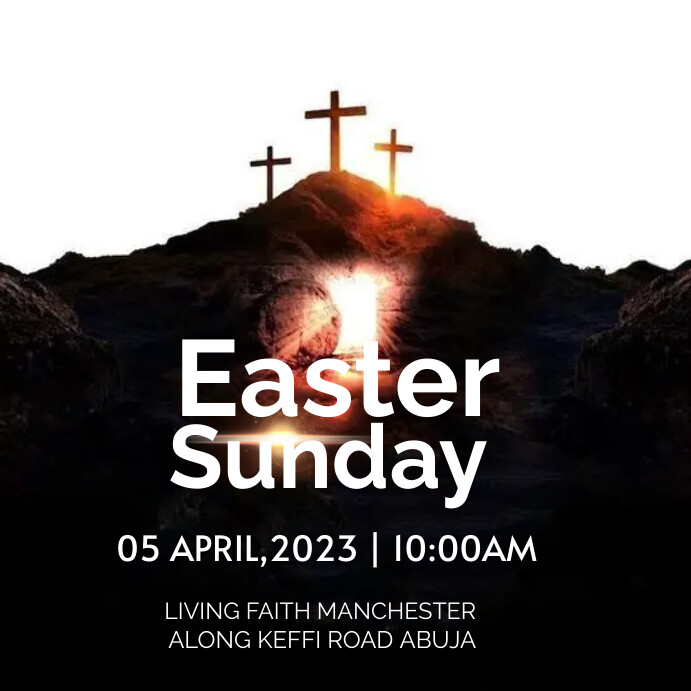 EASTER SUNDAY SERVICE Template | PosterMyWall