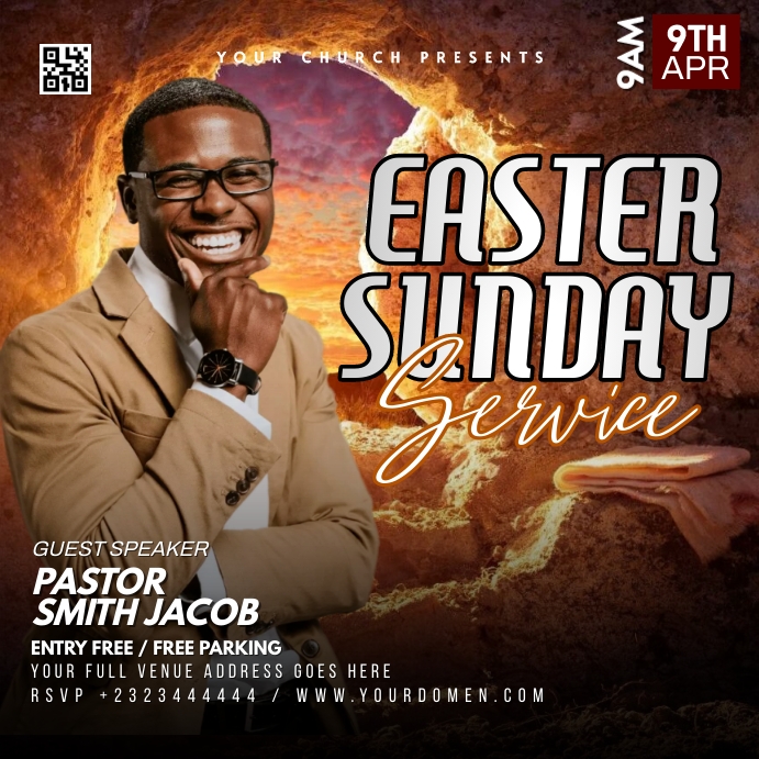 Plantilla de Easter sunday service | PosterMyWall