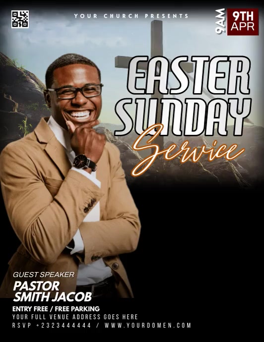 Easter sunday service Template | PosterMyWall
