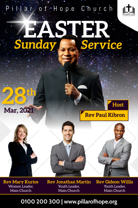 Easter sunday service Template | PosterMyWall