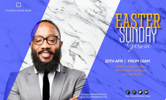 easter sunday service Template | PosterMyWall