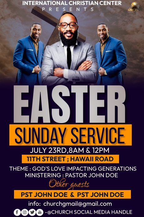 Layanan Minggu Paskah Templat | PosterMyWall