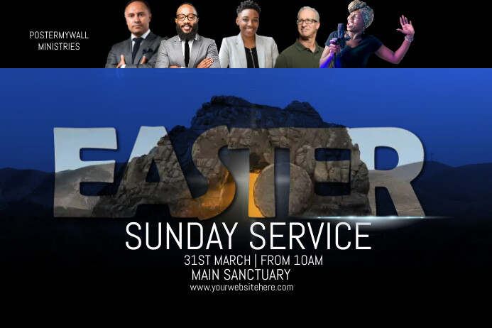 easter sunday service Template | PosterMyWall