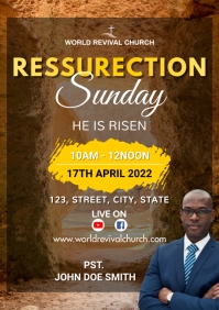 resurrection sunday service poster Template | PosterMyWall