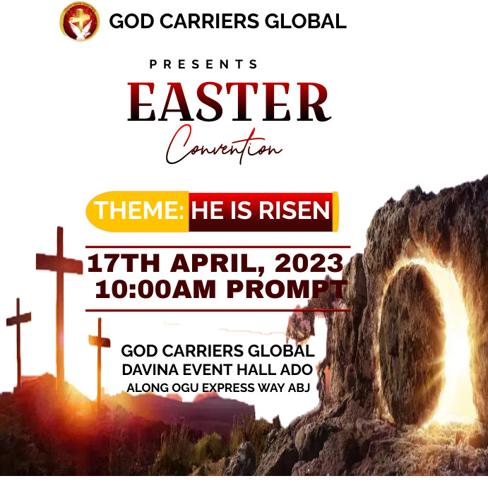 EASTER SUNDAY SERVICE Template | PosterMyWall