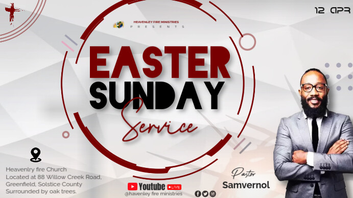 Easter Sunday service Template | PosterMyWall
