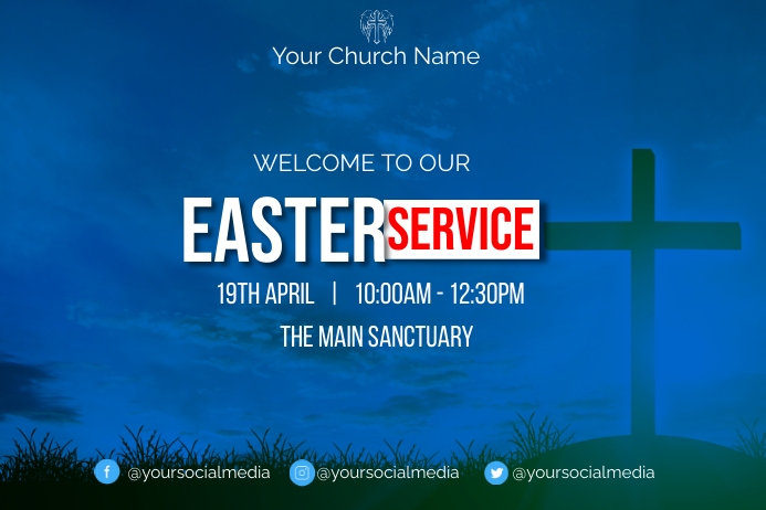 easter sunday service Template | PosterMyWall