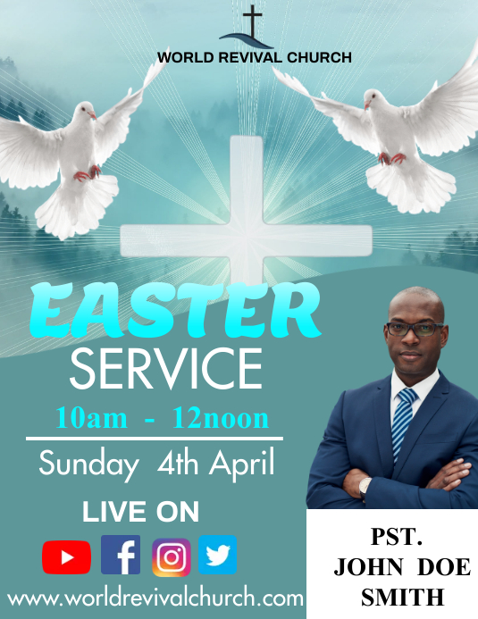 Copy of Easter Sunday service | PosterMyWall