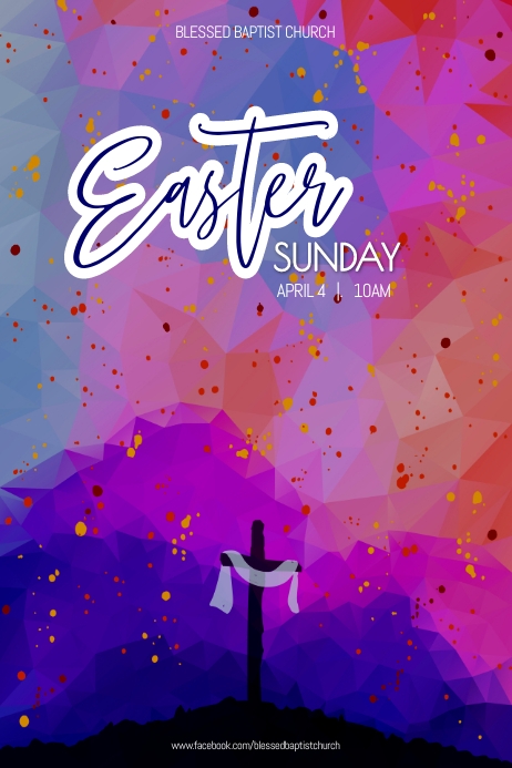 Easter Sunday Service Template | PosterMyWall