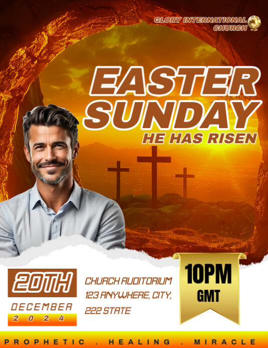 Easter Sunday Service Flyer (us Letter) Template | PosterMyWall