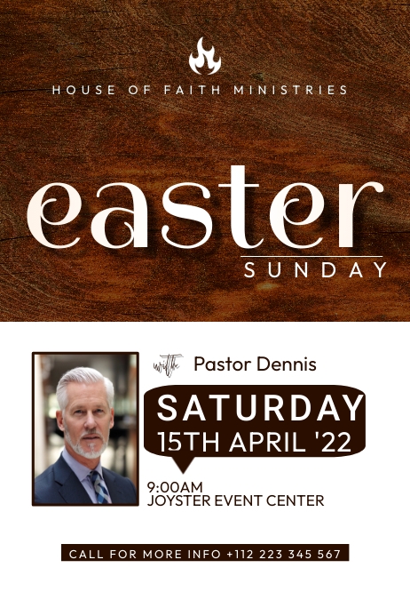 EASTER SUNDAY SERVICE FLYER Template | PosterMyWall