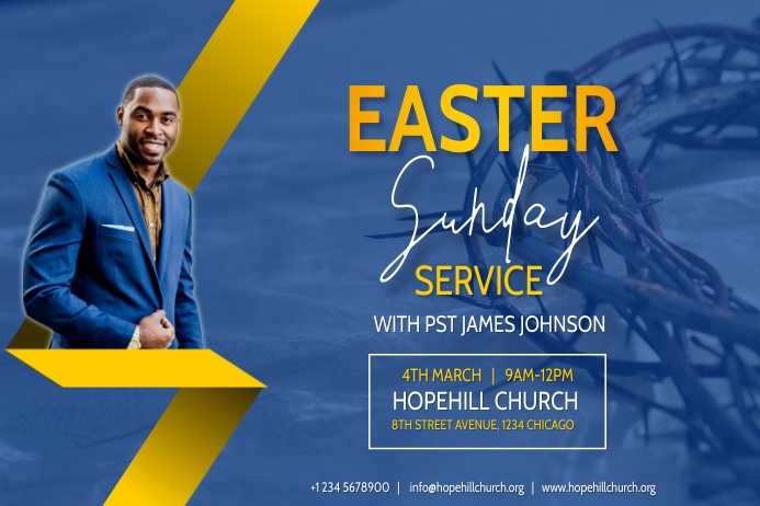 easter sunday service flyer Template | PosterMyWall