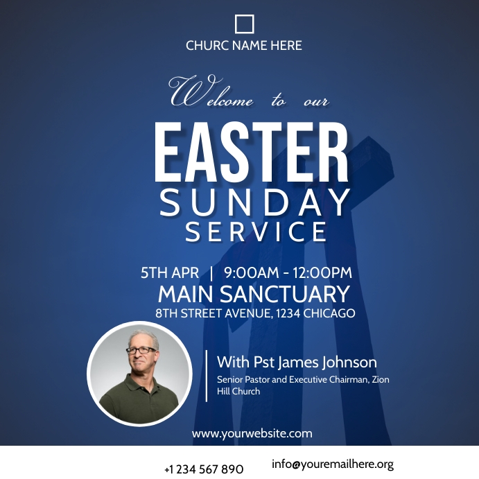 easter sunday service flyer Template | PosterMyWall