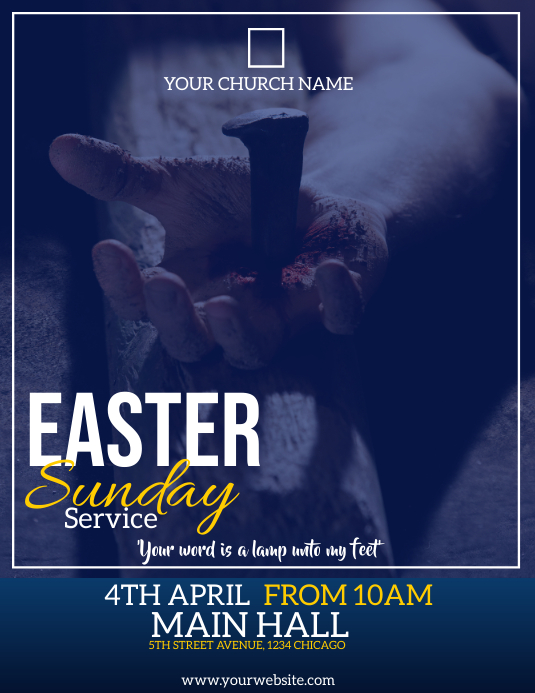 easter sunday service flyer Template | PosterMyWall