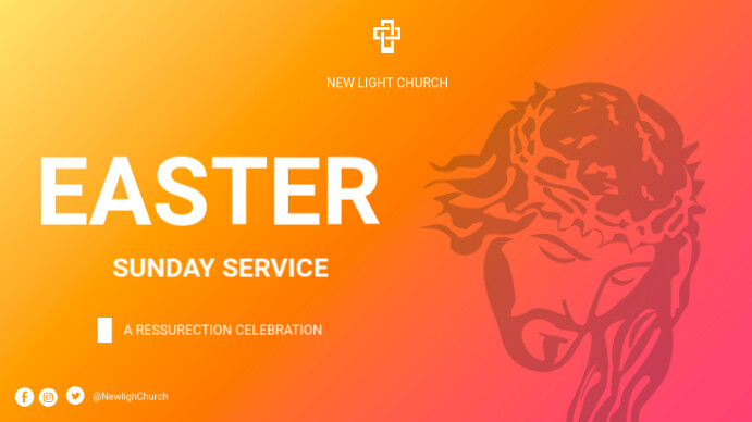 Easter Sunday service flyer Template | PosterMyWall