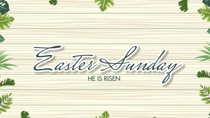 easter sunday service palm theme Templat | PosterMyWall