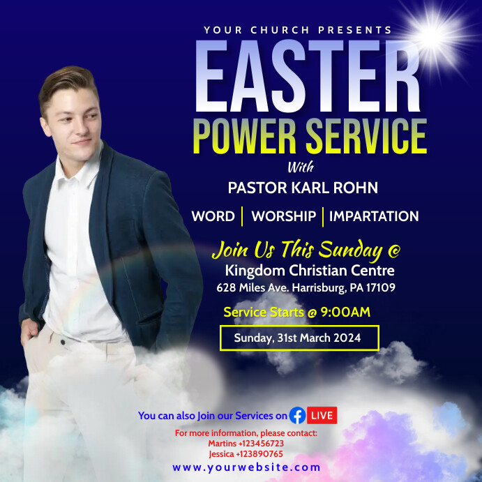 Easter Sunday Service Park And Praise Flyer Template | PosterMyWall