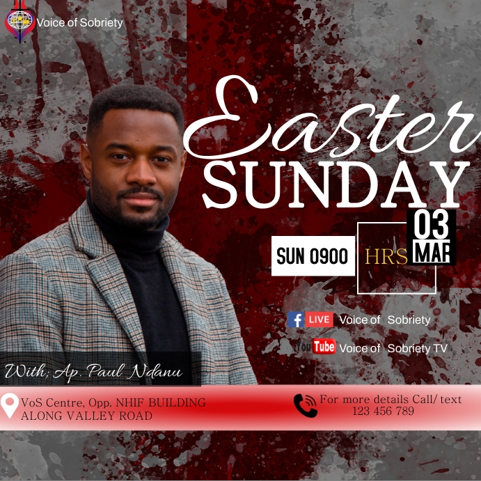 Easter sunday service poster Template | PosterMyWall