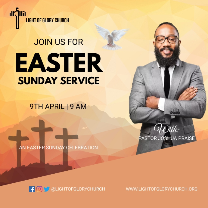 Copy of EASTER SUNDAY SERVICE POSTER | PosterMyWall