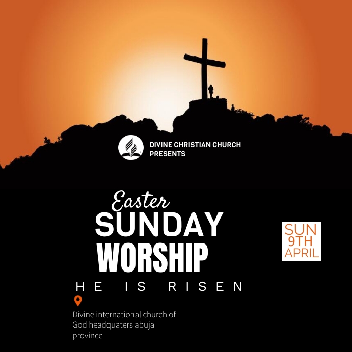 Modèle easter sunday template design | PosterMyWall