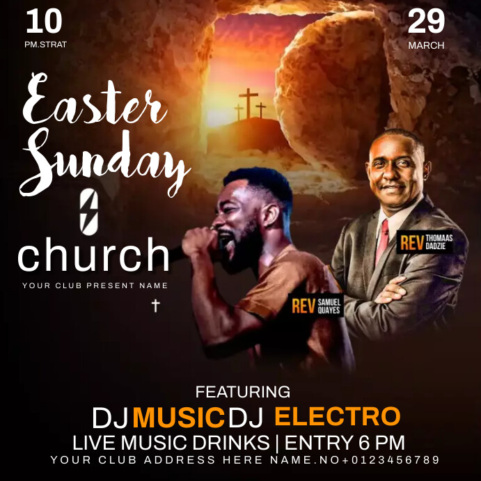 Easter Sunday template | PosterMyWall