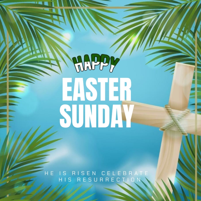 Copia de easter sunday template design | PosterMyWall