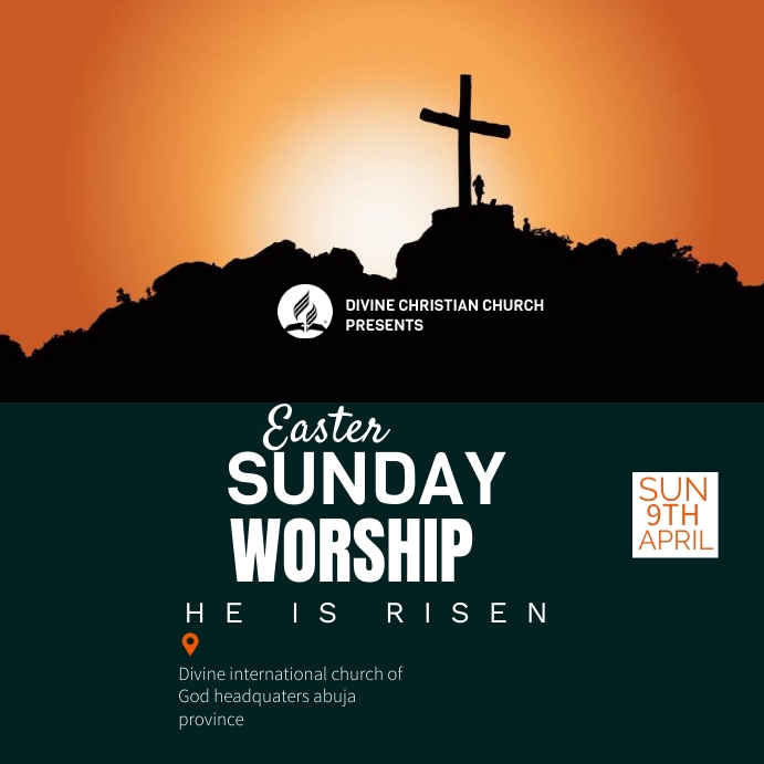 easter sunday template design | PosterMyWall