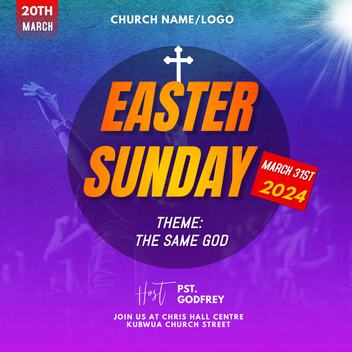 Copy of easter sunday template design | PosterMyWall
