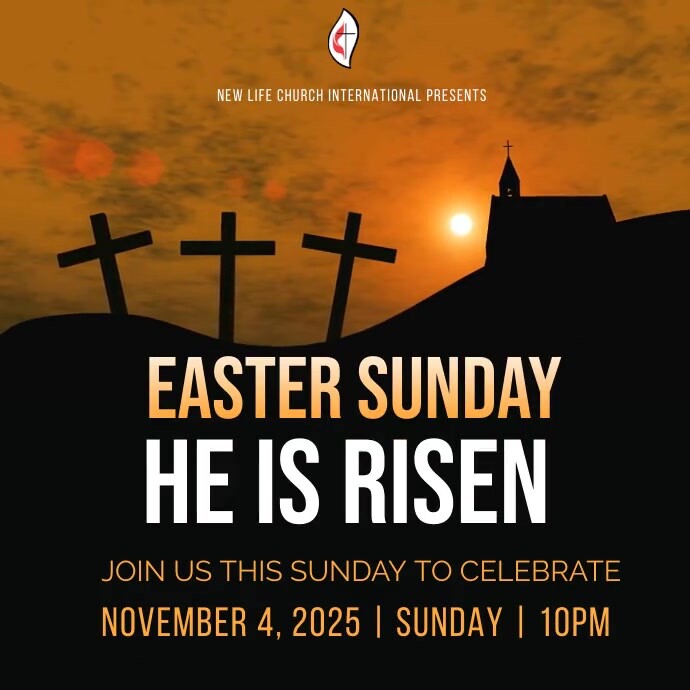 EASTER SUNDAY VIDEO TEMPLATE | PosterMyWall