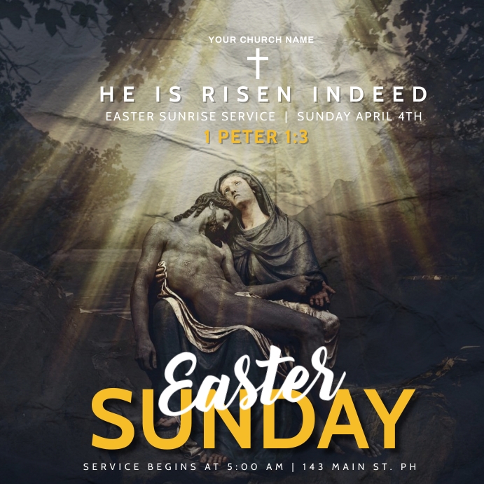 Plantilla de EASTER SUNDAY.E | PosterMyWall