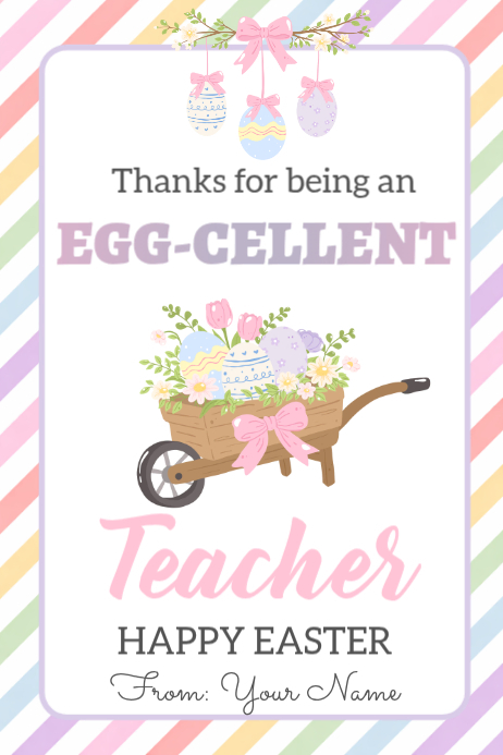Easter Teacher Gift Tag Template | PosterMyWall