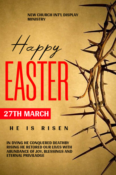 Copy of easter template flyer | PosterMyWall