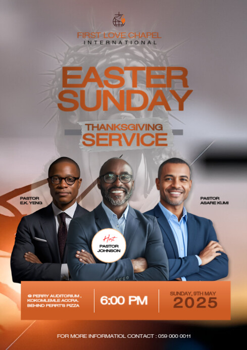 Copy of Easter thanksgiving service | PosterMyWall
