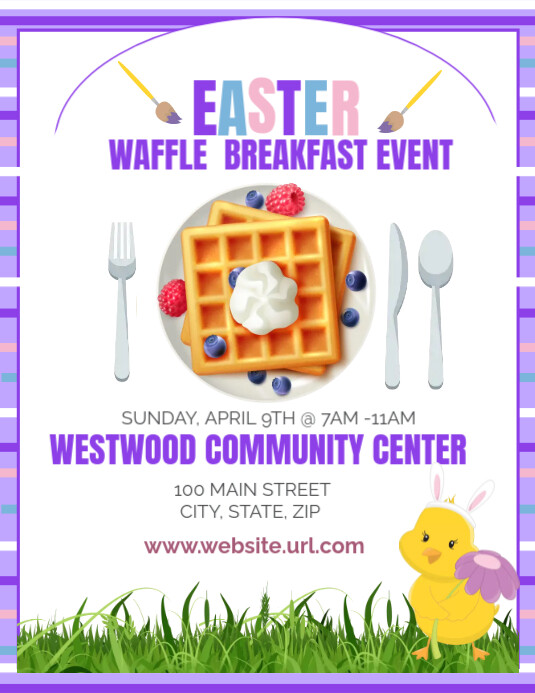 Easter Waffle Breakfast Event | PosterMyWall