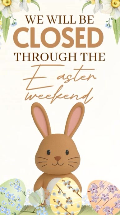 Copy of easter weekend shop closed notice template | PosterMyWall