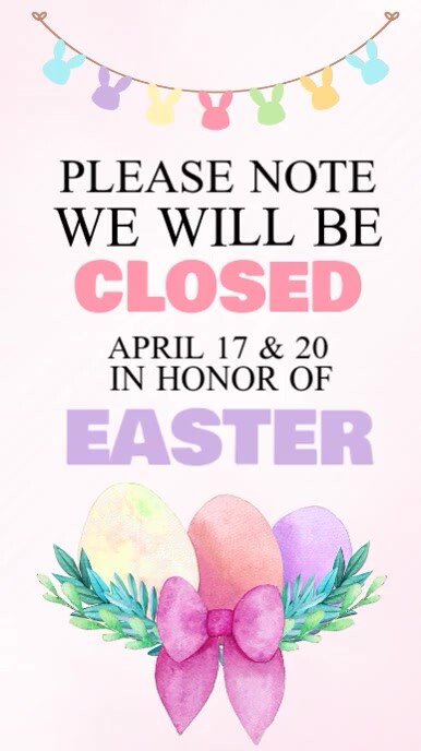 easter weekend shop closed notice template | PosterMyWall