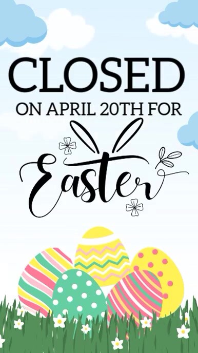 easter weekend shop closed notice template | PosterMyWall
