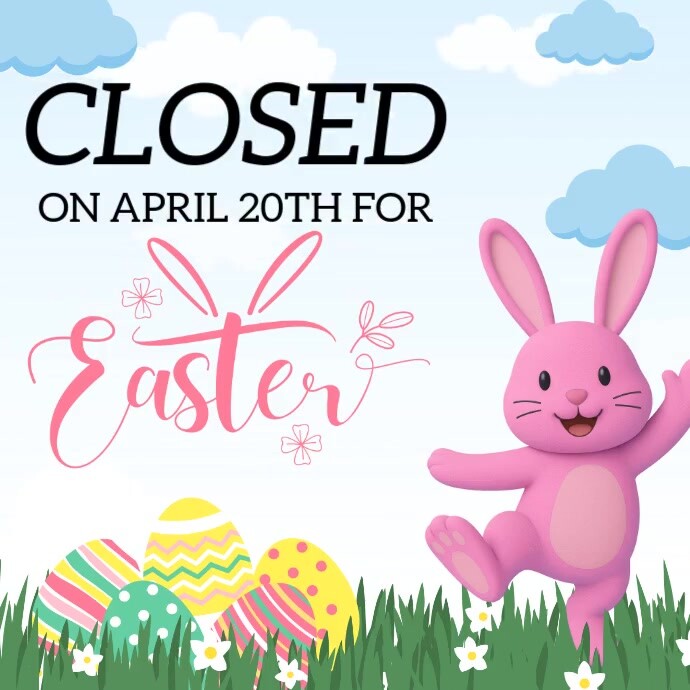 Plantilla de easter weekend shop closed notice template | PosterMyWall