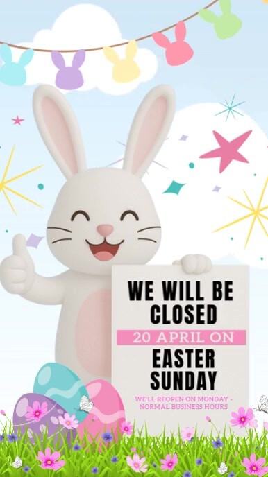 easter weekend shop closed notice template | PosterMyWall