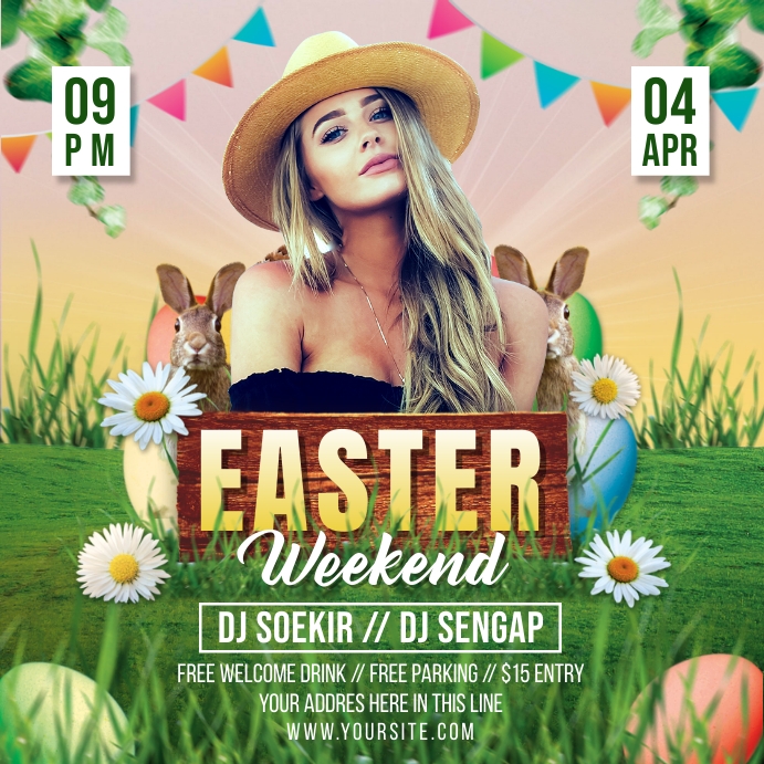 Easter Weekend Social Media Post Template | PosterMyWall