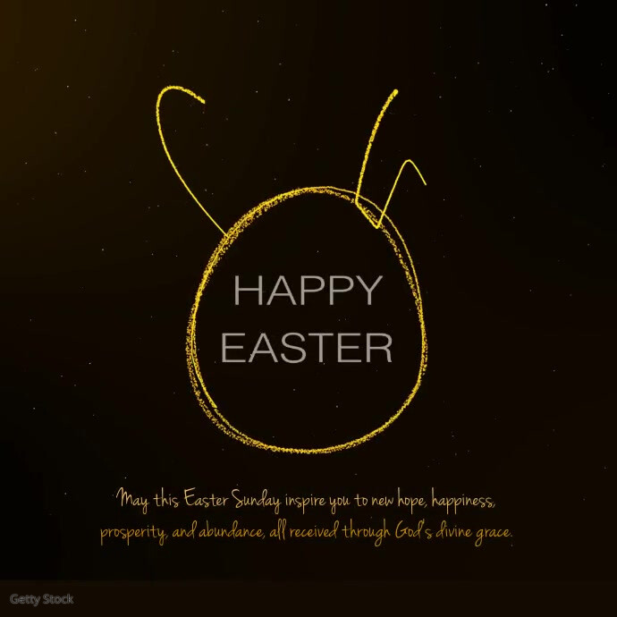 Easter Wishes Goals message golden glam shine Template | PosterMyWall