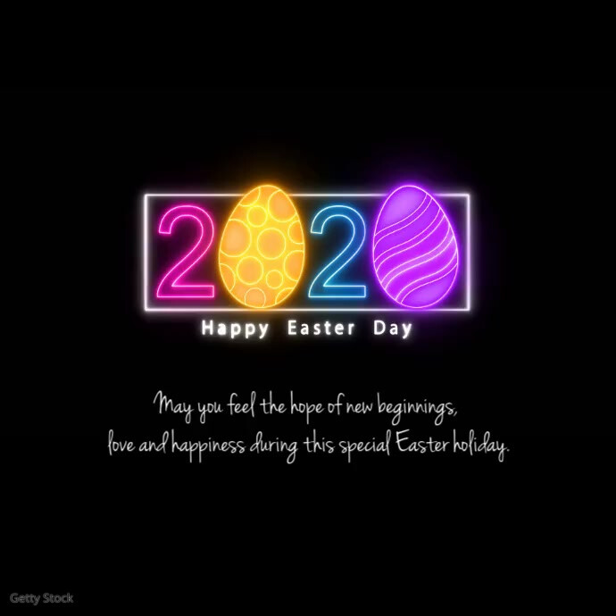 Easter Wishes Goals message Lights glam shine Template | PosterMyWall