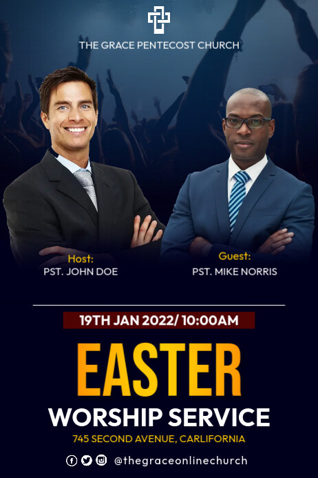 easter worship concert Template | PosterMyWall
