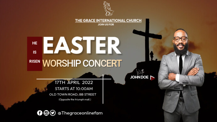 easter worship concert Template | PosterMyWall