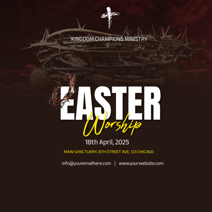 easter worship Template | PosterMyWall