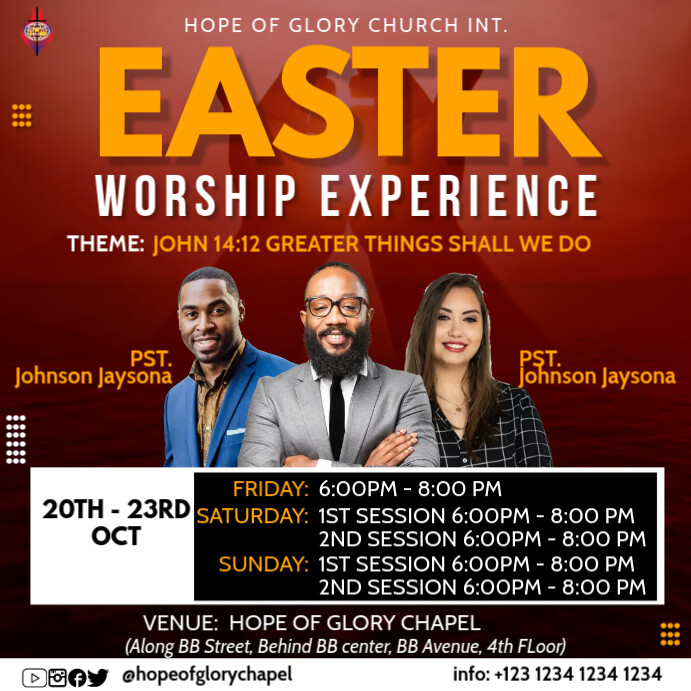 Easter Worship Template | PosterMyWall