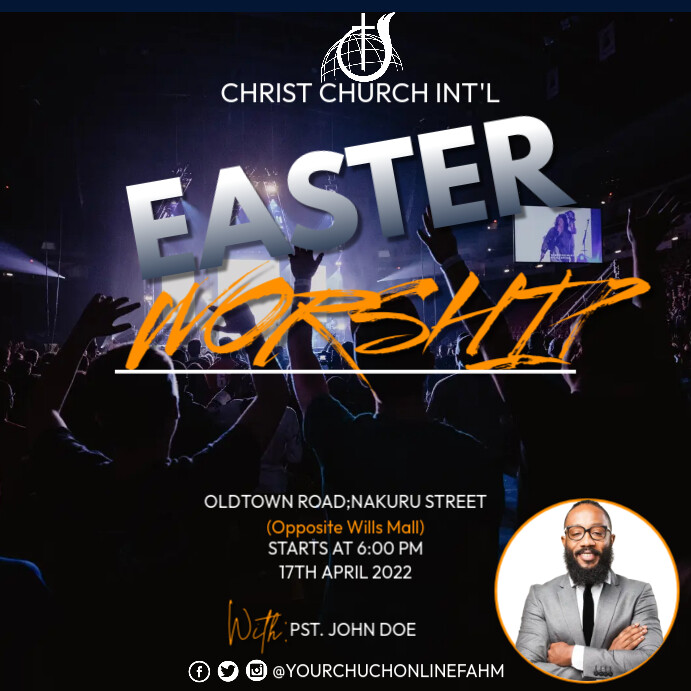 Easter worship Template | PosterMyWall