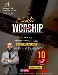 easter worship Template | PosterMyWall