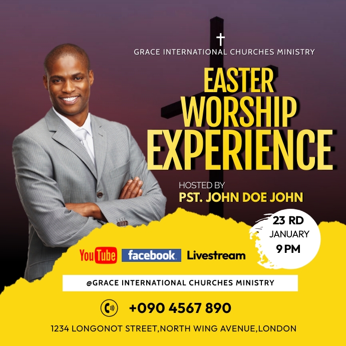 Brosur Pengalaman Ibadah Paskah Templat | PosterMyWall