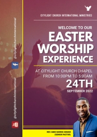 easter worship Template | PosterMyWall